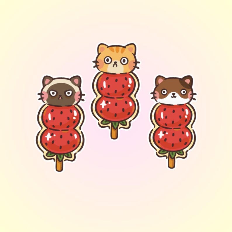 Tanghulu Sticker Set - Etsy