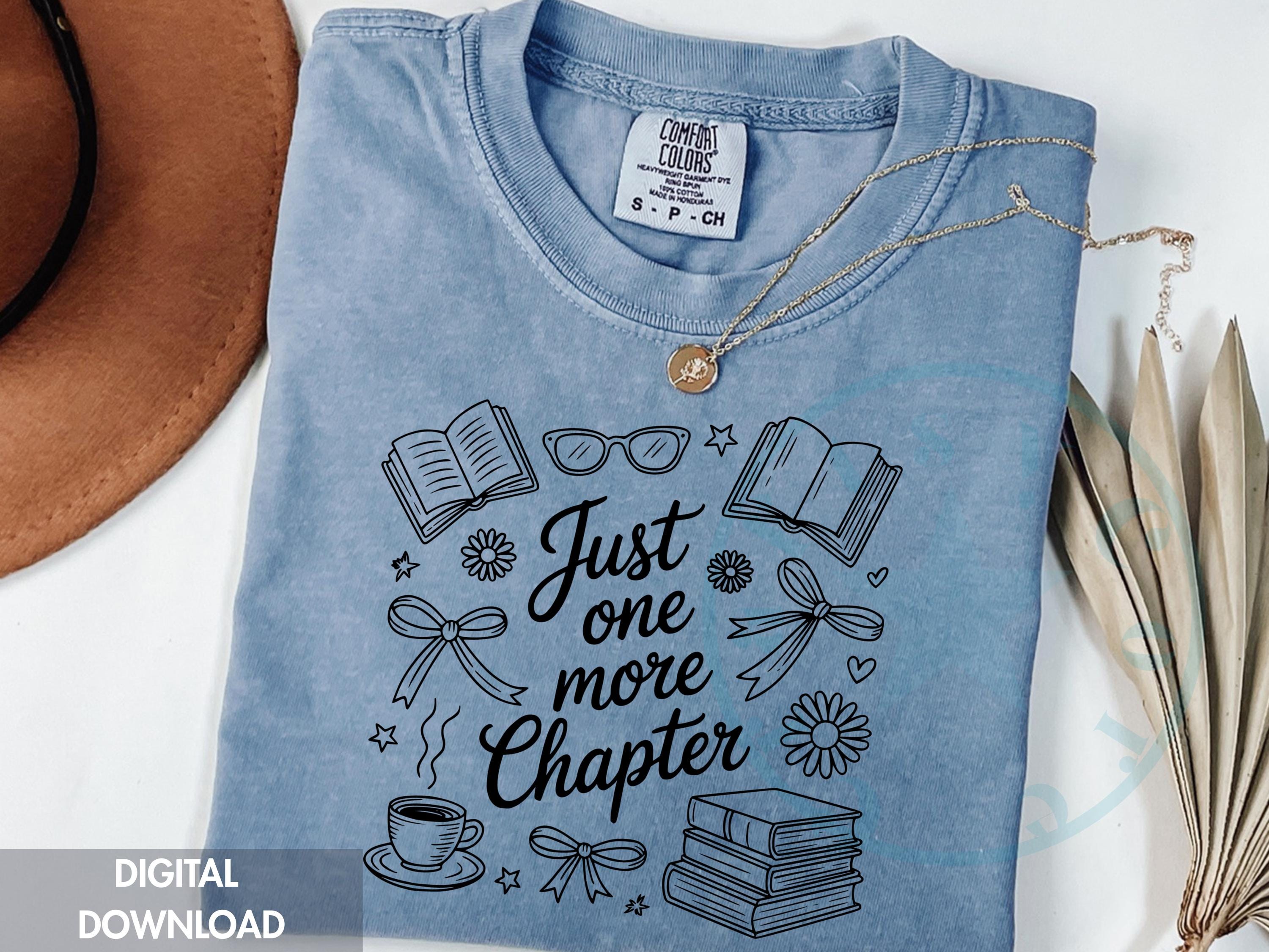 Book Lover PNG: Retro Groovy 'just One More Chapter' Design (digital ...