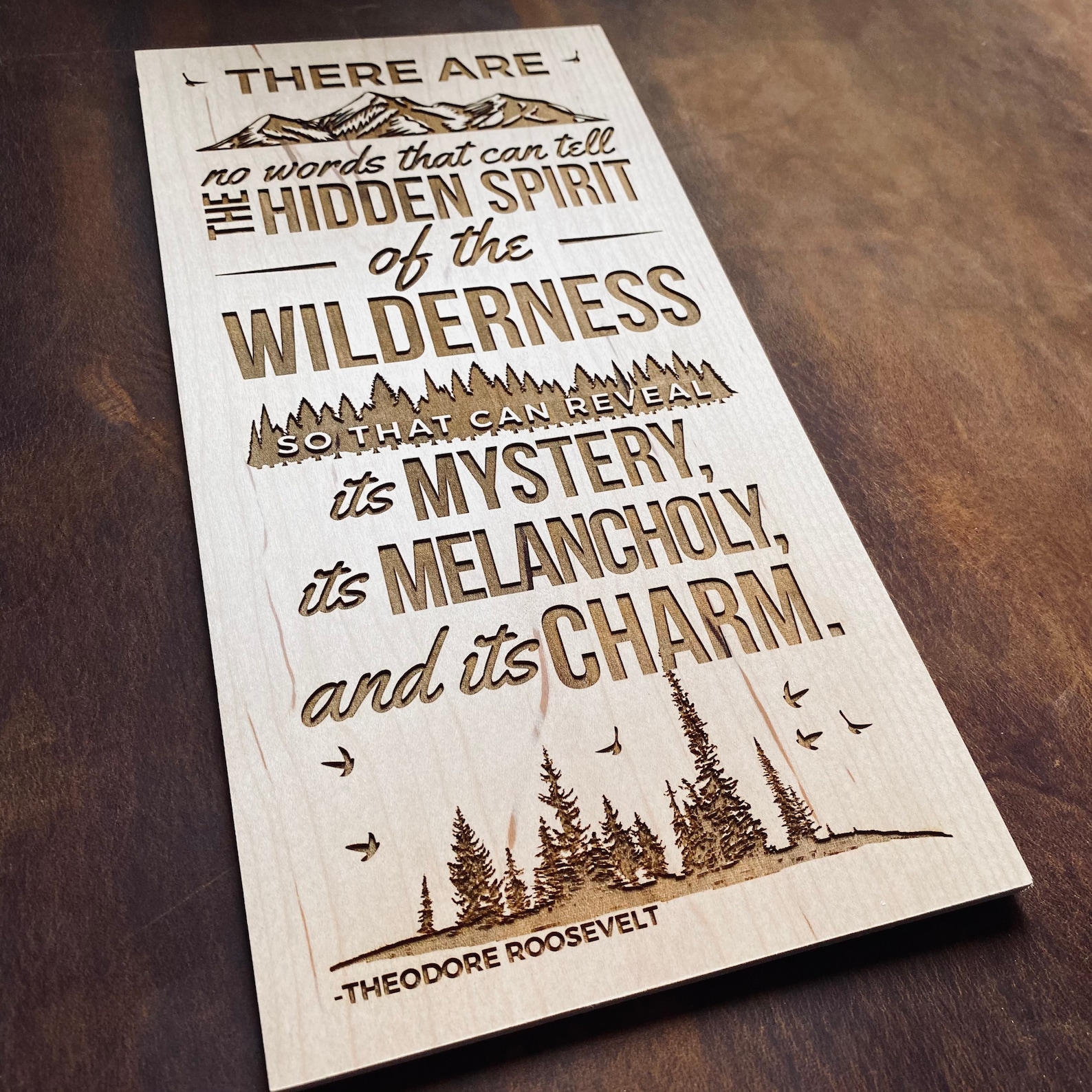 Nature Quote by Theodore Roosevelt Engraved Plaque - Etsy