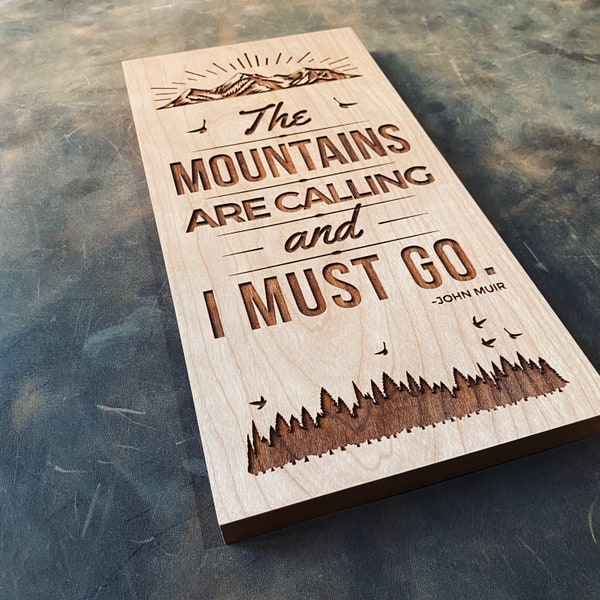 The Mountains Are Calling Wall Art - Etsy
