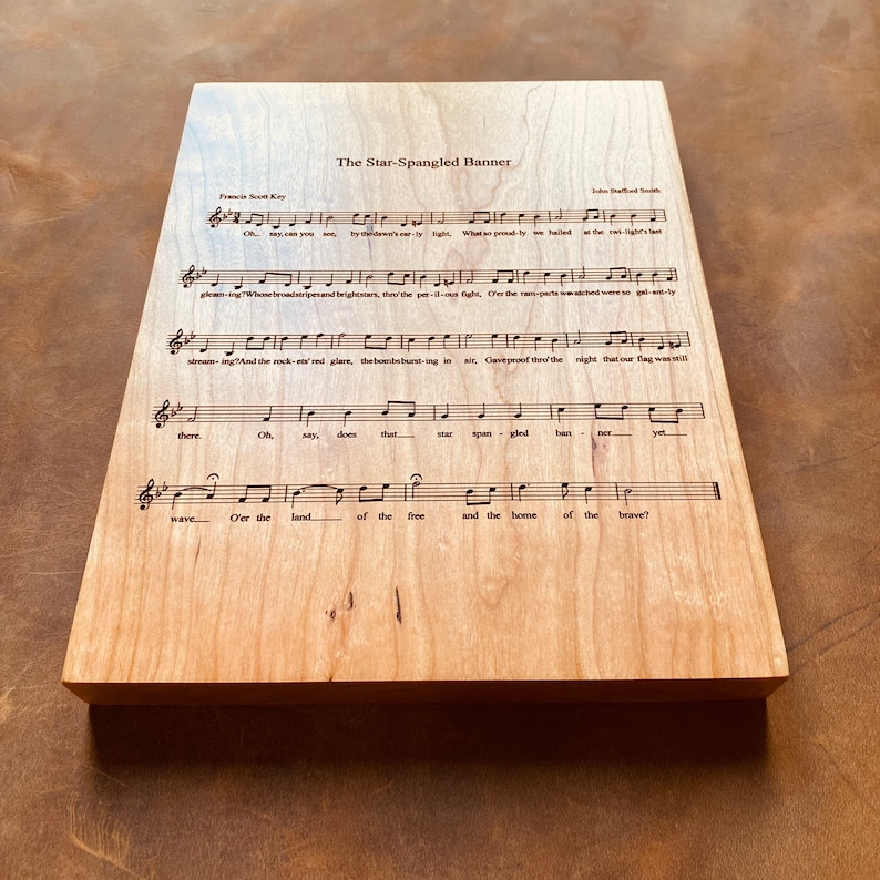 Star Spangled Banner Engraved Wood Sign - Etsy
