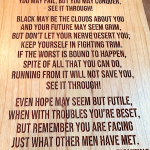 See It Through Poem by Edgar A. Guest Engraved Wood Sign - Etsy