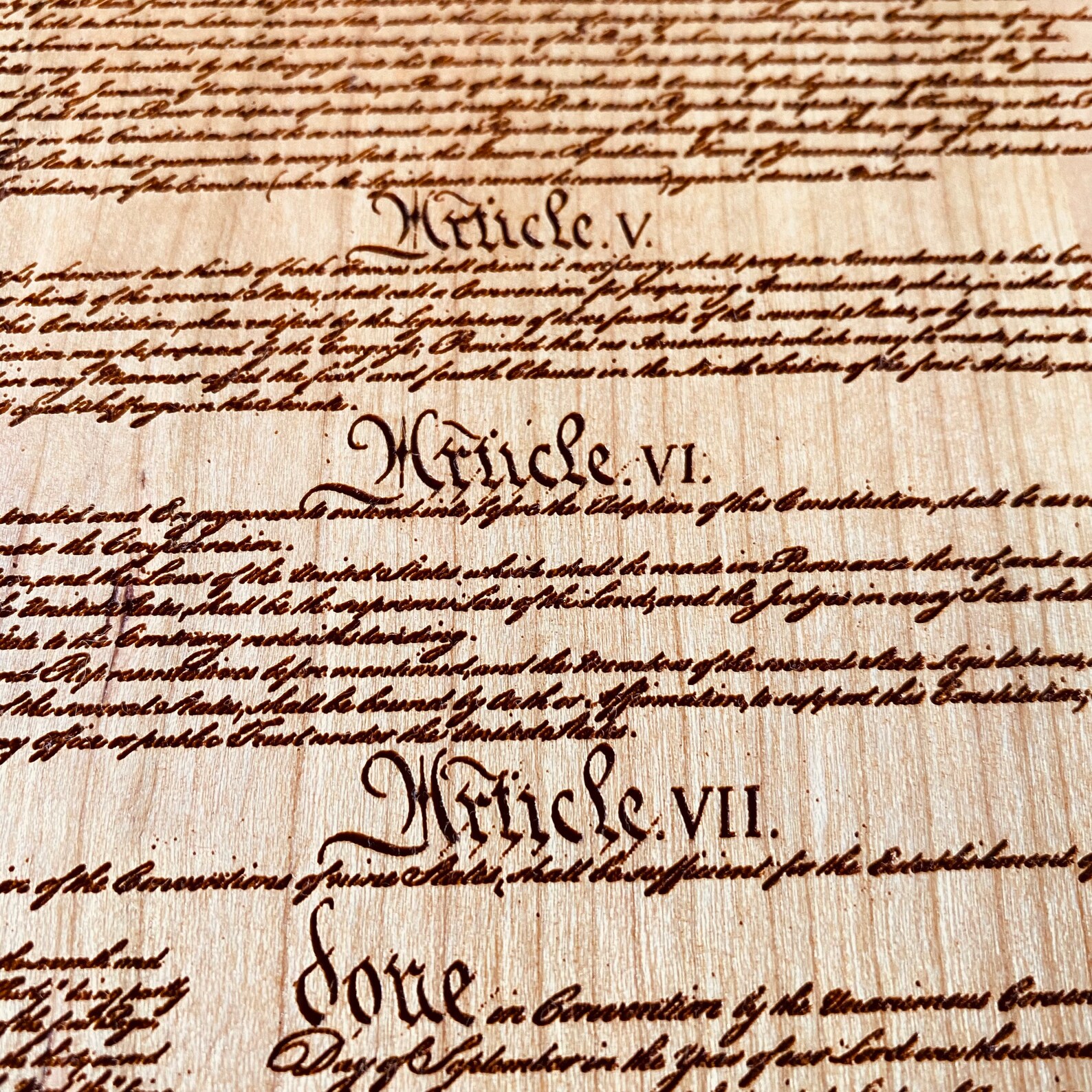 U.S. Constitution Engraved Wood Sign - Etsy