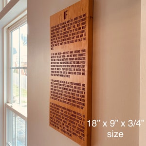If, Kipling Poem Engraved Wood Sign - Etsy