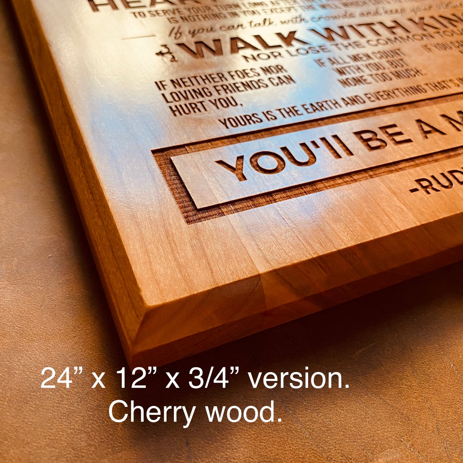 If, Kipling Poem Engraved Wood Sign - Etsy