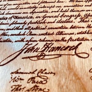 Declaration of Independence Engraved Wood Sign - Etsy