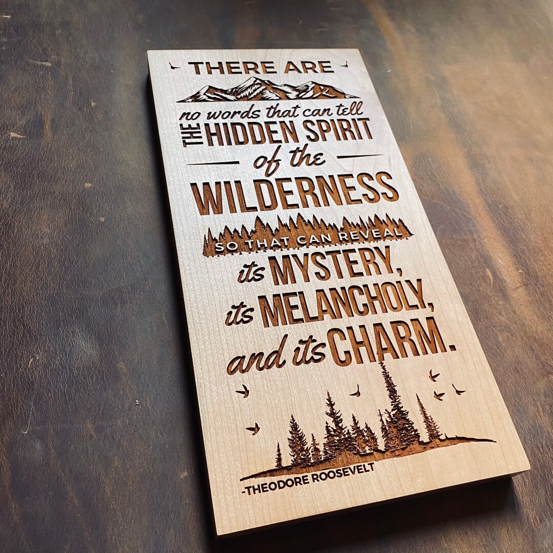 Nature Quote by Theodore Roosevelt Engraved Plaque - Etsy