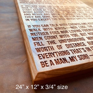 If, Kipling Poem Engraved Wood Sign - Etsy