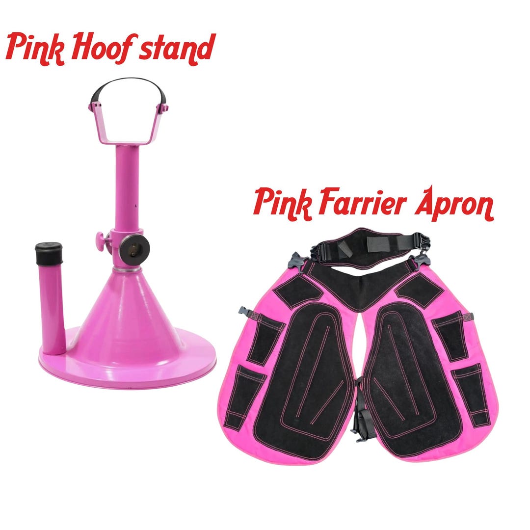 Pink Farrier Apron & Hoof Stand Set – Professional Hoof Trimming ...