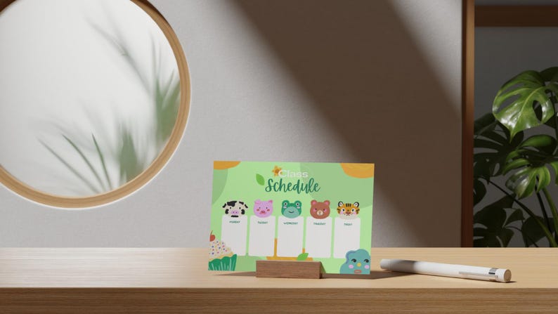 Printable Class Schedule for Kids, School Planner PDF, Weekly Timetable ...