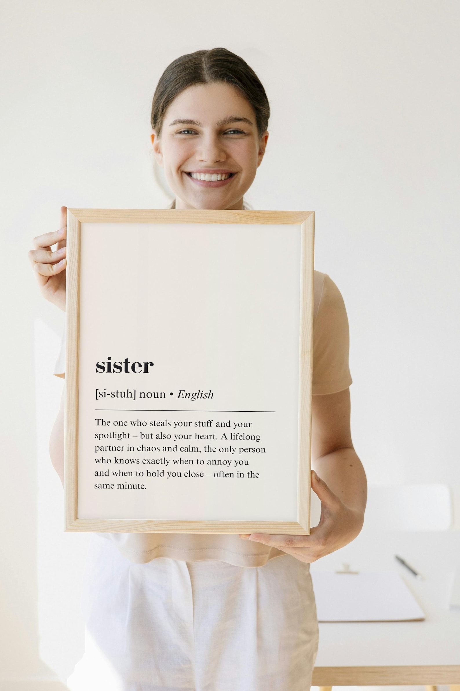 Sister Definition Print, Printable Sister Gift, Sentimental Wall Art ...