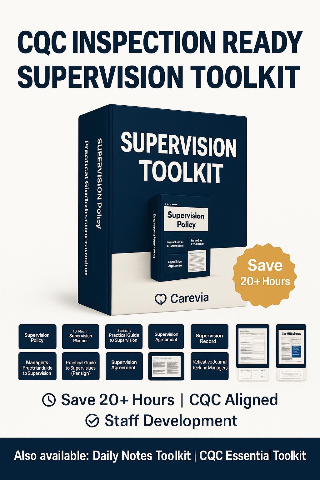 CQC Supervision Toolkit | Editable Policy, Staff Templates & Manager’s ...