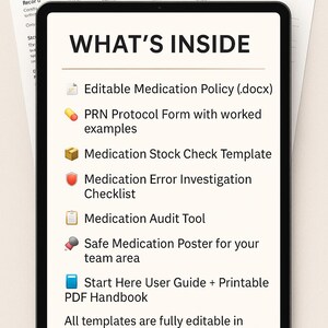 Medication Management Toolkit: Editable Policies (updated Oct 2025 ...