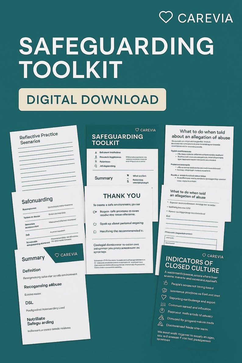 Safeguarding Toolkit for Registered Managers | CQC Reg 13 & 20 | Editable Policy, Audit, Logs ...