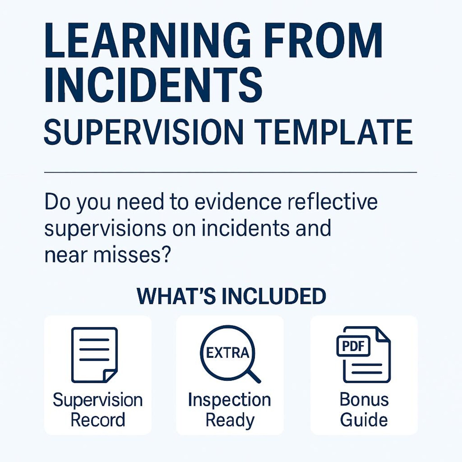 Learning From Incidents Supervision Template | Editable Word + Bonus ...