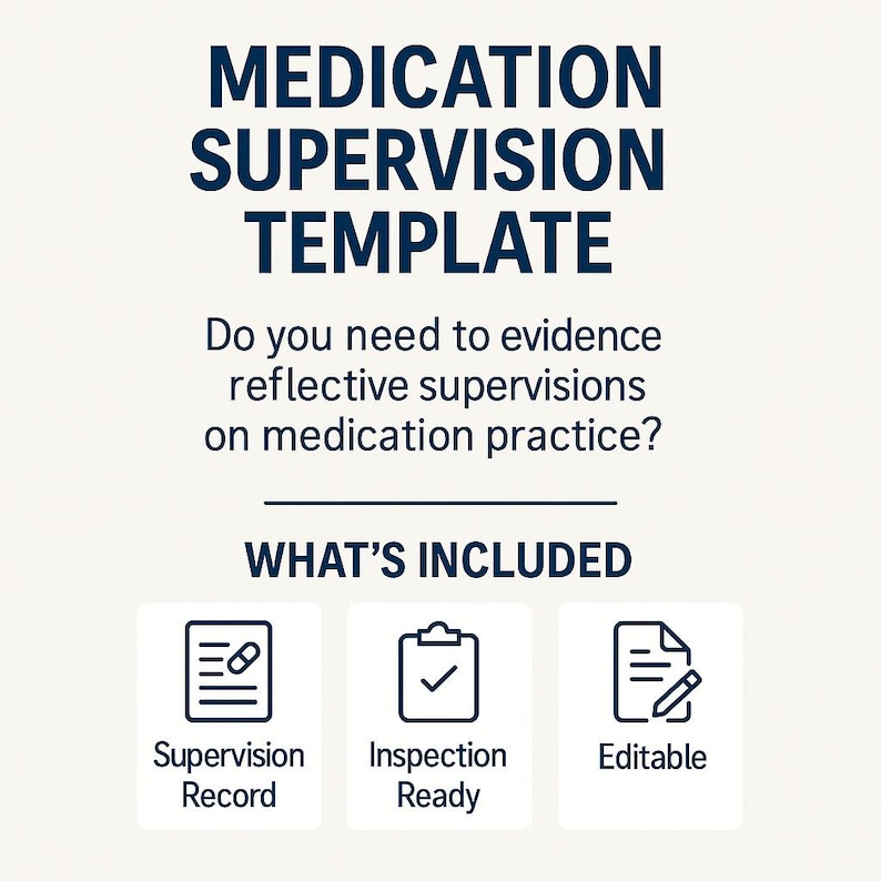 Medication Optimisation Supervision Template | Editable Word Doc ...