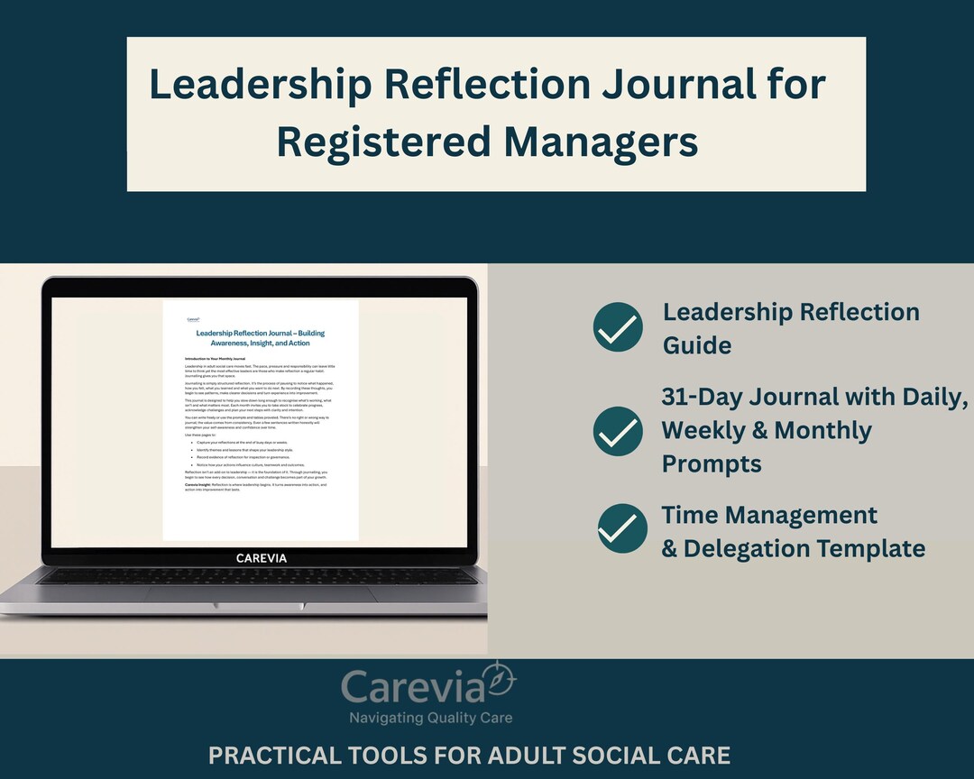Leadership Reflection Journal for Registered Managers | 31-day Guided ...