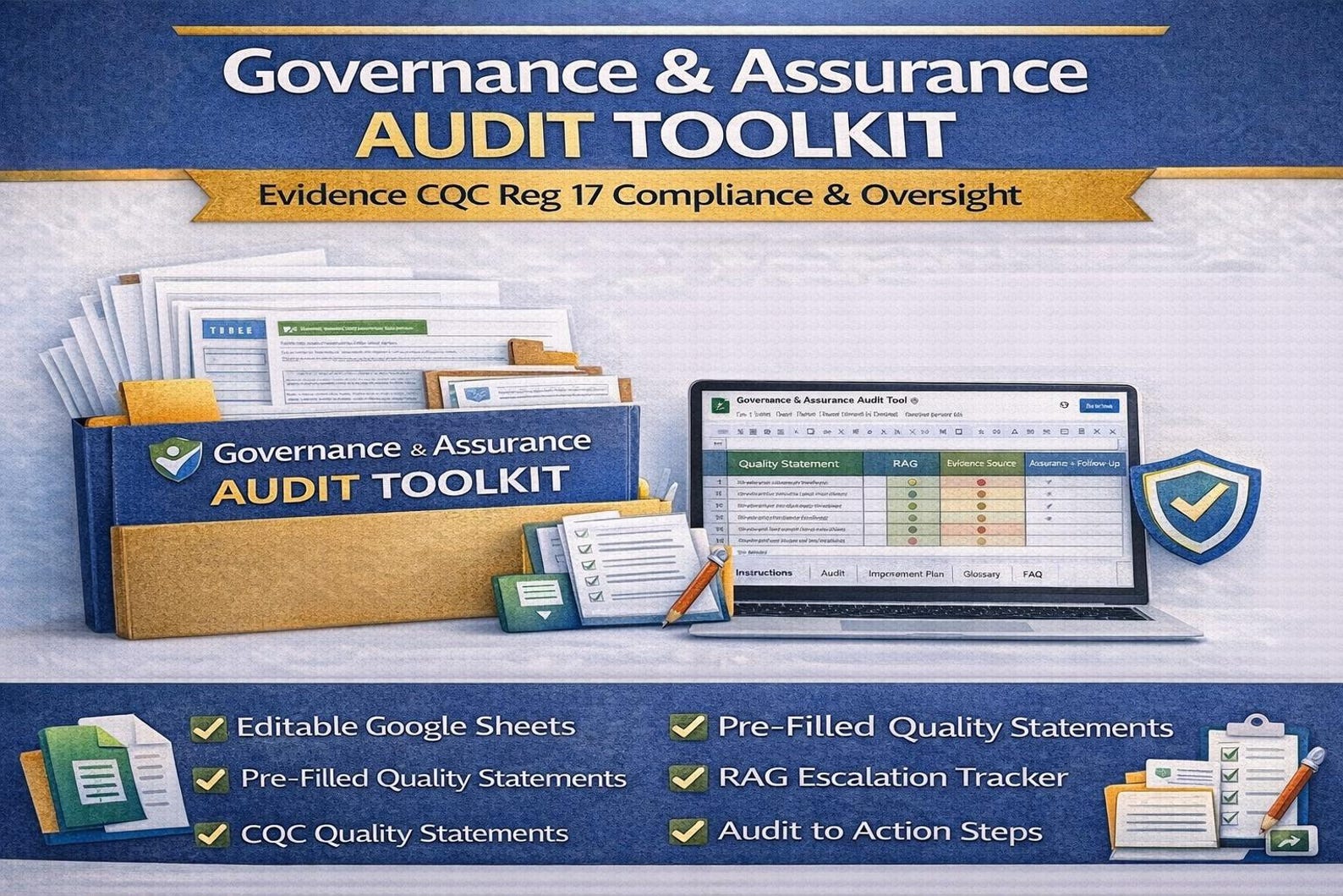 CQC Governance & Assurance Audit Toolkit | 34 Quality Statements ...