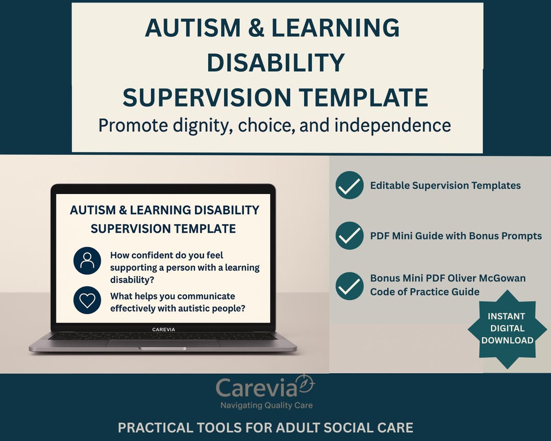 Autism and Learning Disability Supervision Template | Editable Word ...