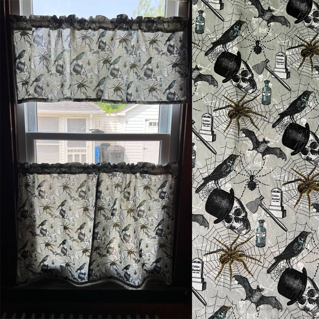 Ready to Ship Spooky Spiders Skulls Bats Raven Pocket Rod Window ...