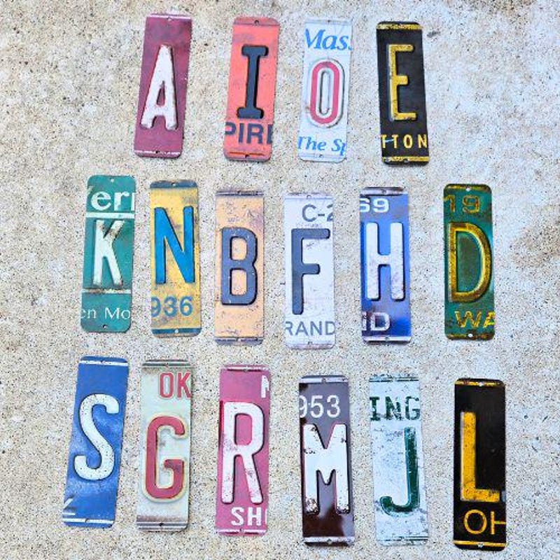 License Plate Letters - Etsy
