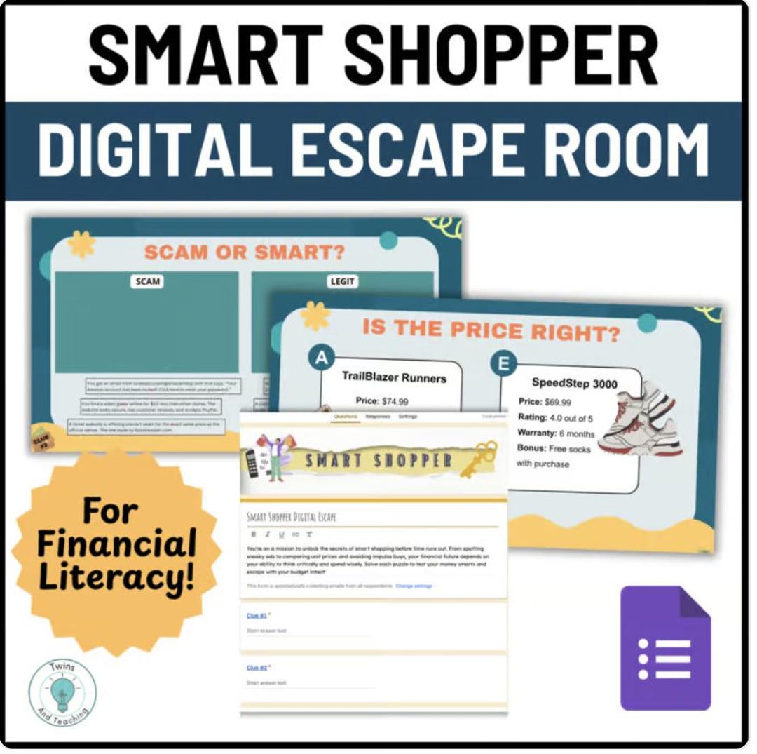 Financial Literacy Escape Room | Personal Finance Activity | Budgeting ...