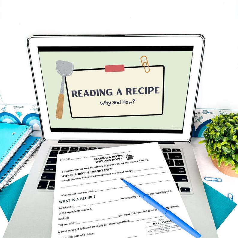 Recipe Reading Lesson Bundle - Reading a Recipe Activity - Culinary ...