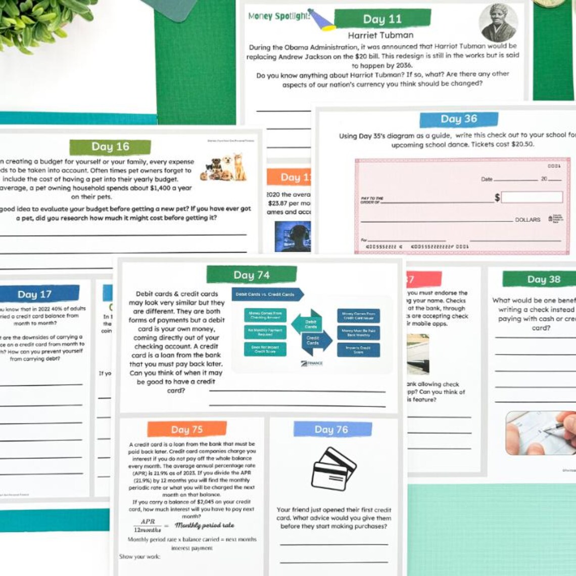 Financial Literacy Workbook for Teens | Budgeting & Money Skills | High ...