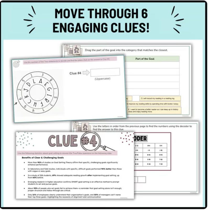 High School Homeschool Goal Setting Digital Escape Room - Etsy