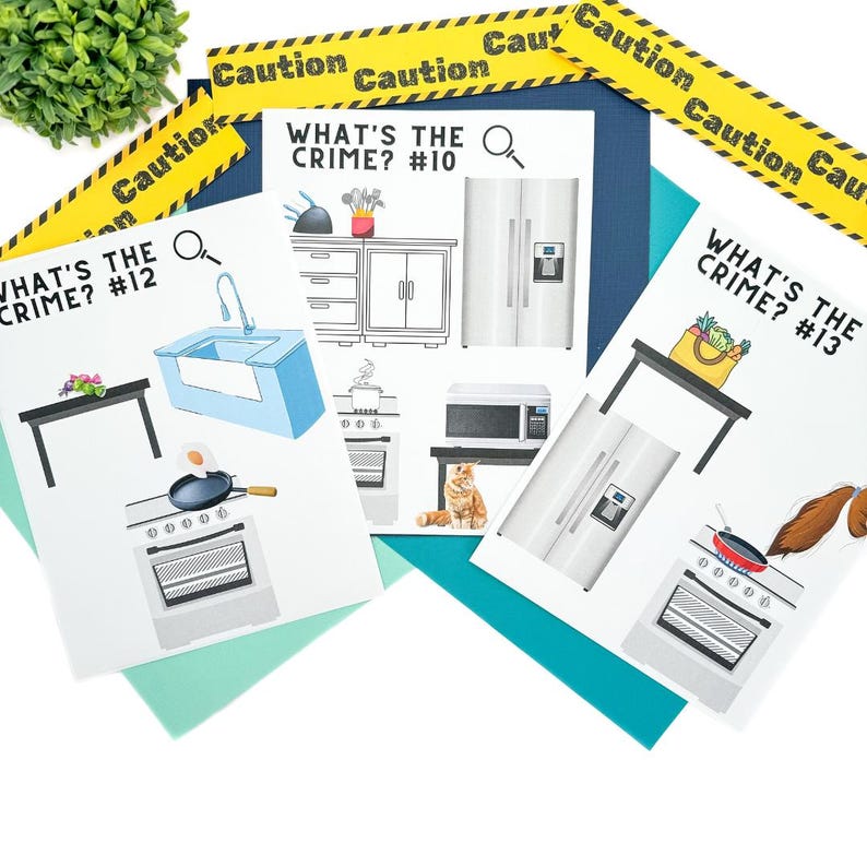 Kitchen Safety Crime Scene Worksheets for Teen Life Skills - Etsy