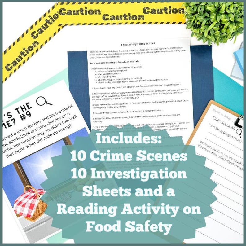 Food Safety Crime Scene Activity, Teen Life Skills (PDF Download) - Etsy