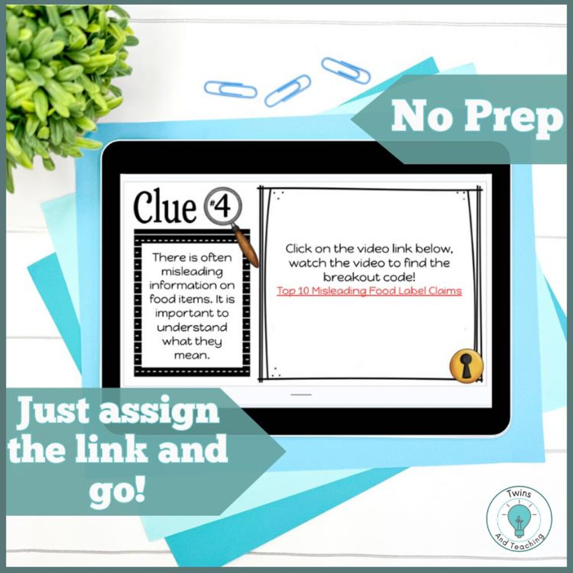 Digital Escape Room Nutrition Activity - Teen Life Skills Food Label ...