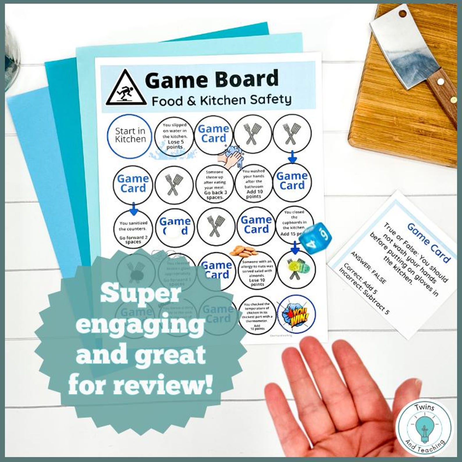 Kitchen and Food Safety Board Game - Etsy