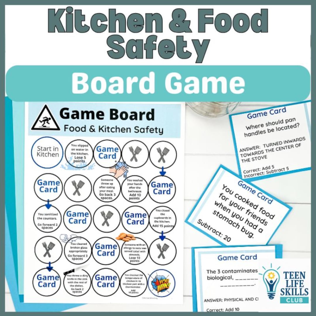 Kitchen and Food Safety Board Game - Etsy