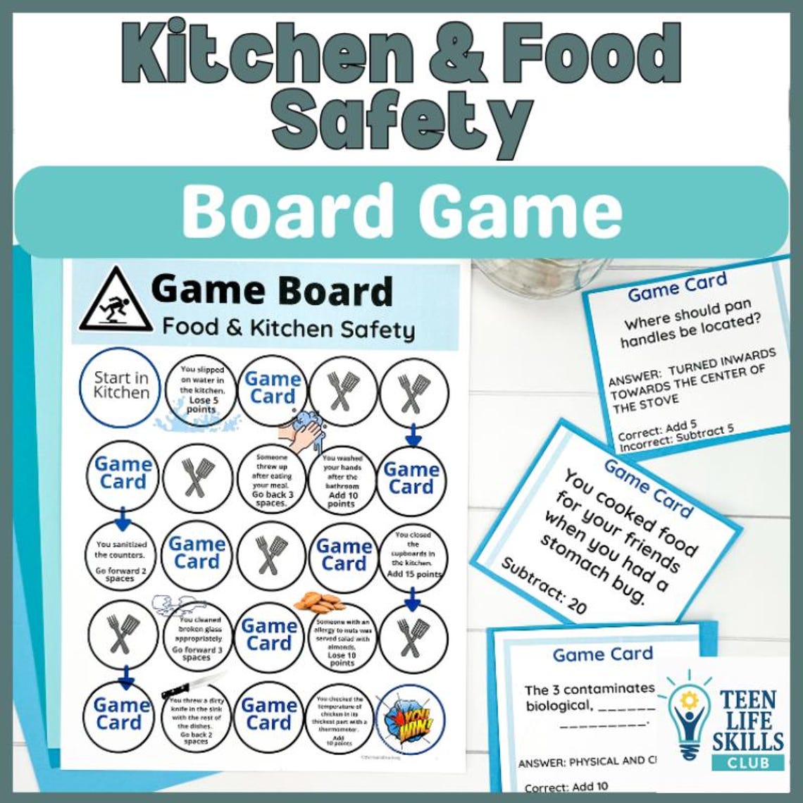 Kitchen and Food Safety Board Game - Etsy