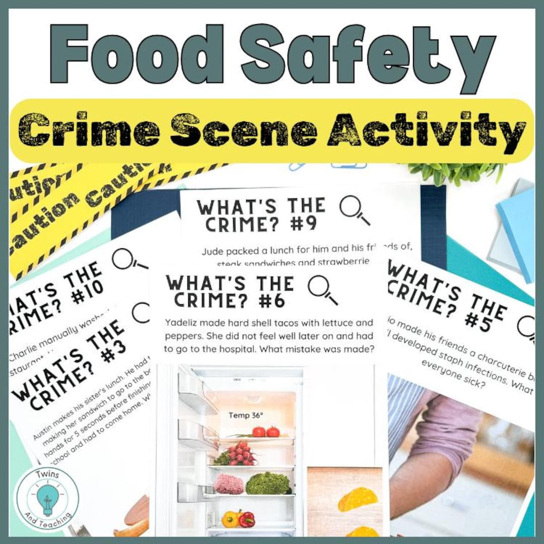 Food Safety Crime Scene Activity, Food Safety Activity for Teen Life ...