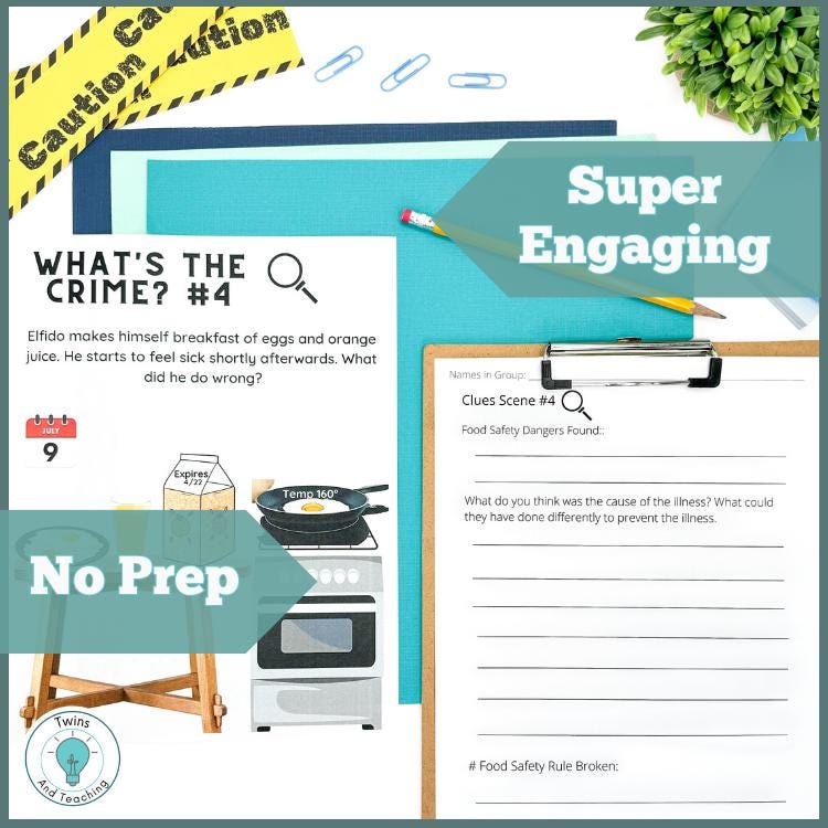Food Safety Crime Scene Activity, Teen Life Skills (PDF Download) - Etsy