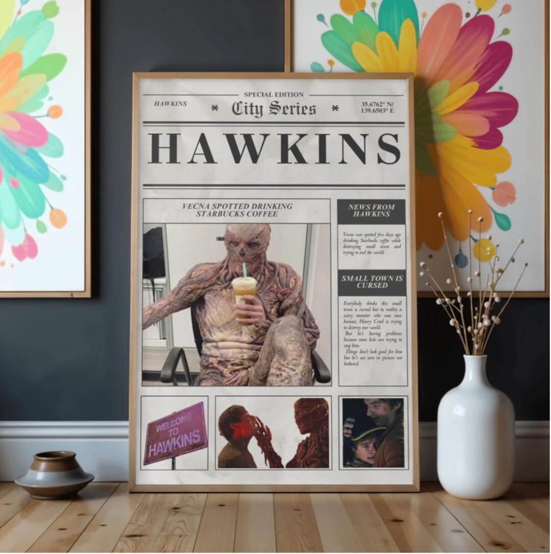 Vecna Print Art | Fan Made Art Print. Vecna Drinking Coffee Newspapper ...