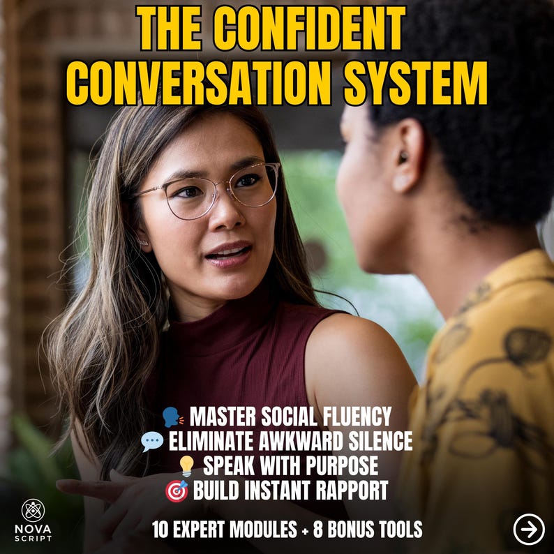 The Confident Conversation System | Social Skills Guide | Communication ...