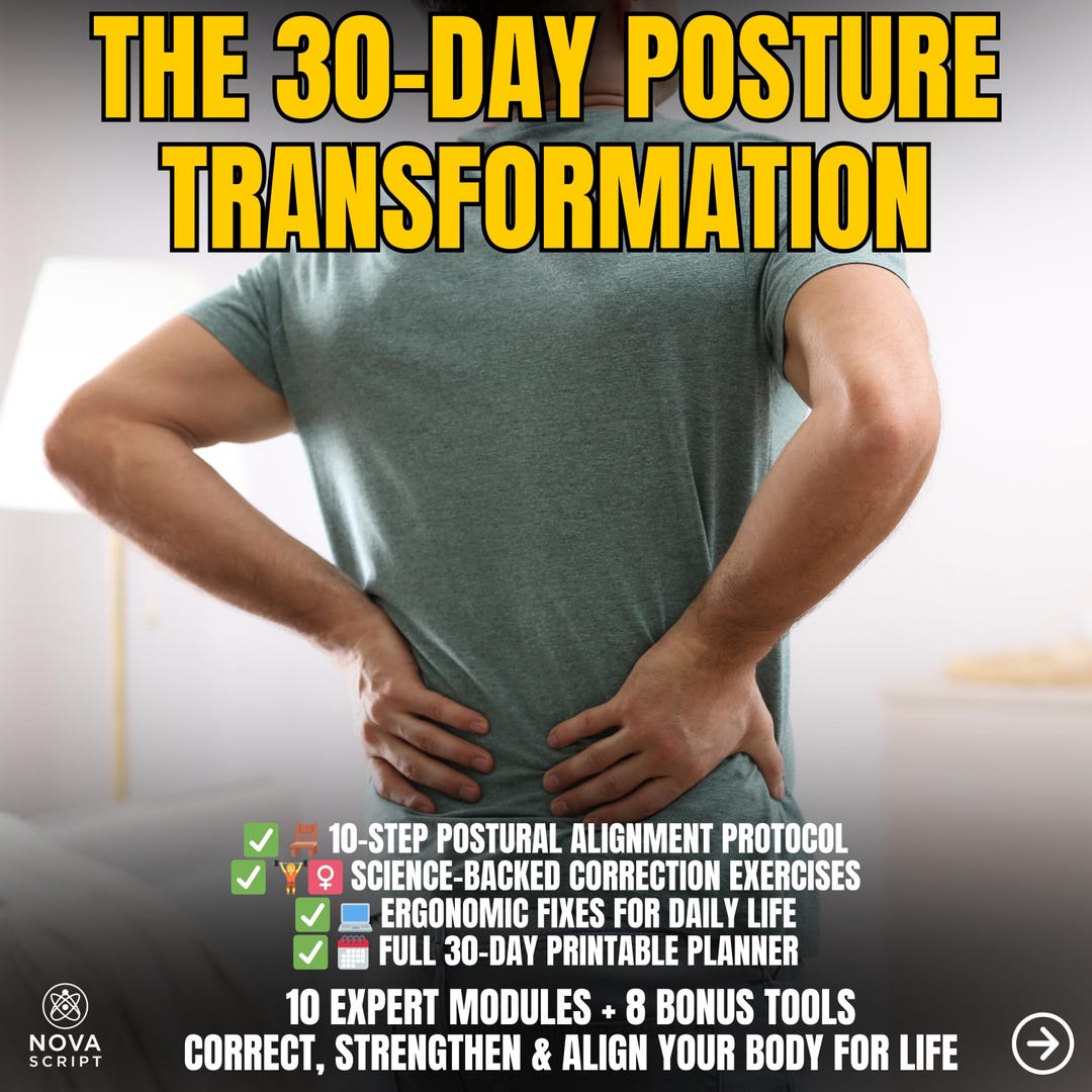 The 30-day Posture Transformation – Printable PDF Posture Guide With ...