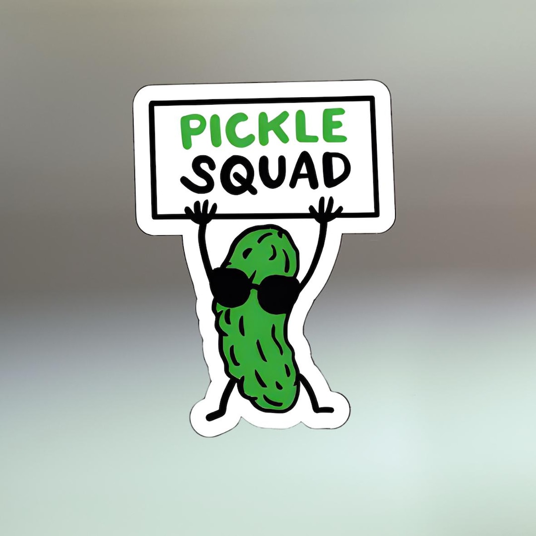 Pickle Squad - Waterproof Sticker - Positivity Sticker - Funny Sticker ...