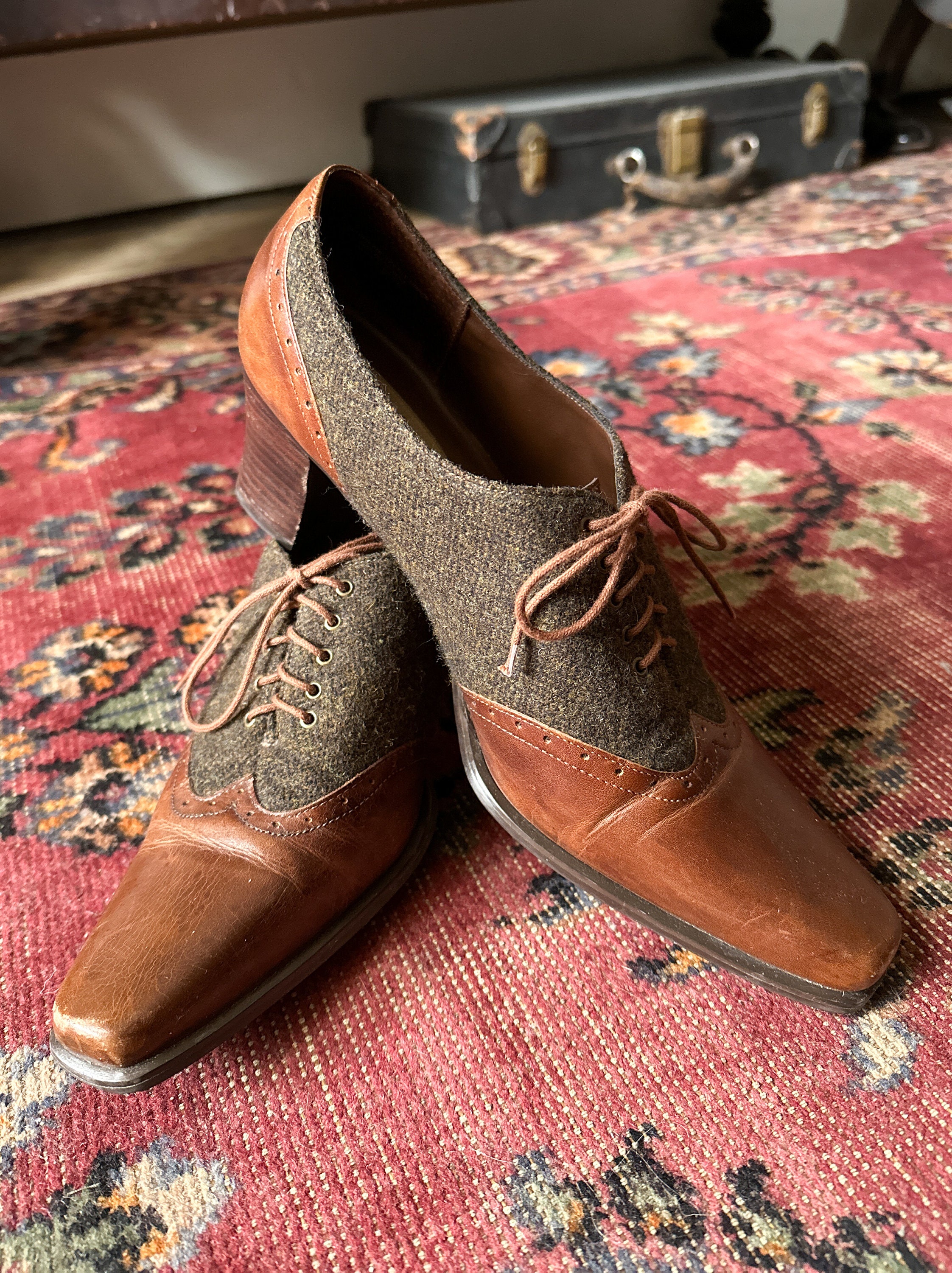 Reproduction Edwardian Shoes Wingtip Heels Size 10 - Etsy