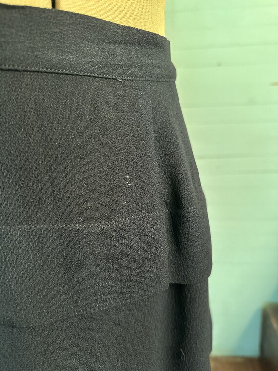 1940's Not-So-Basic Little Black Tiered Skirt - Gem