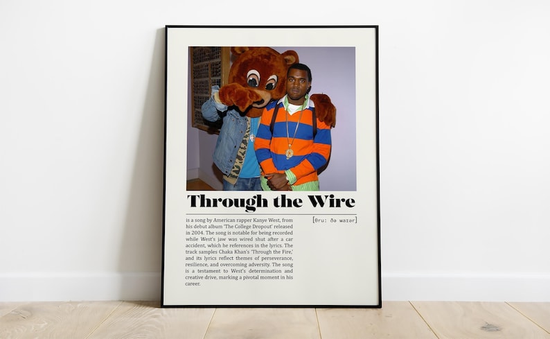 Kanye West Through the Wire Poster | Minimalist Music Poster | Vintage ...