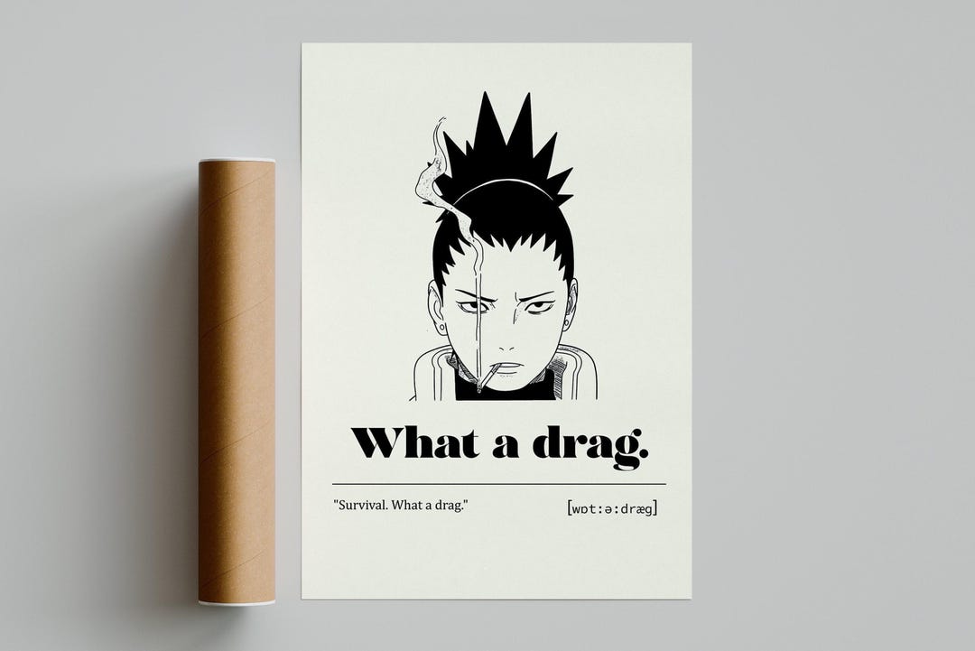 What a Drag Anime | Definition Poster Minimalist Anime Poster | Vintage ...