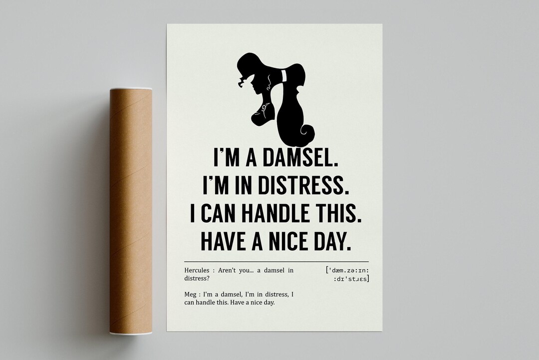 Megera Hercules I'm a Damsel I'm in Distress Poster | Ridley Scott ...