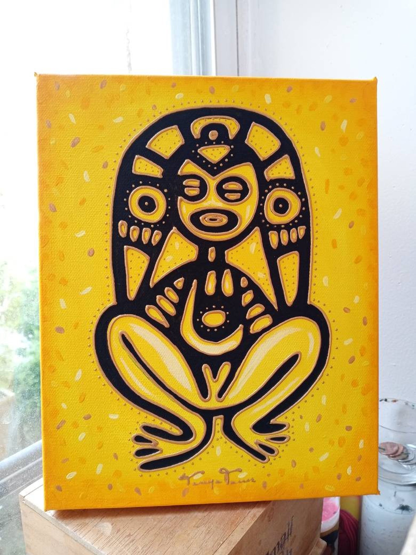 Atabey Taino Goddess Original Painting Taino Art Symbol of Puerto Rico ...
