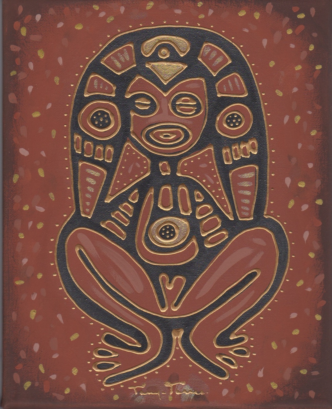 Atabey Taino Goddess Original Painting Taino Symbol of Puerto Rico ...