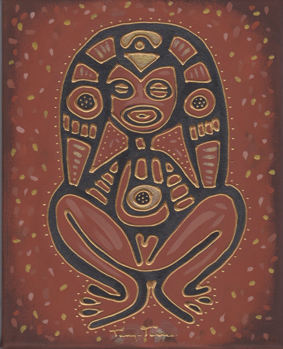 Atabey Taino Goddess Original Painting Taino Symbol of Puerto Rico ...