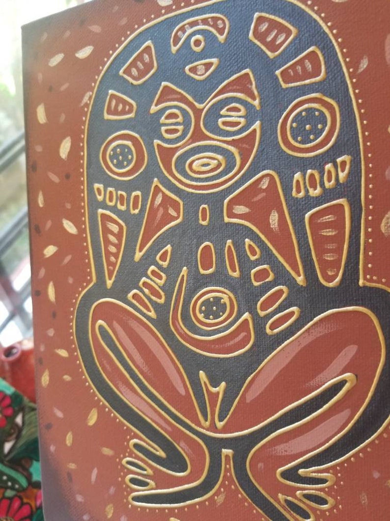 Atabey Taino Goddess Original Painting Taino Symbol of Puerto | Etsy
